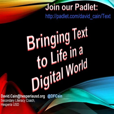 Bringing Text to Life in a Digital World | PPTX