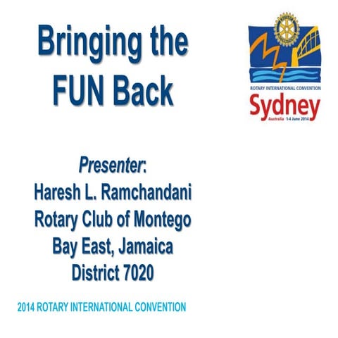 Bringing the FUN back | PPT