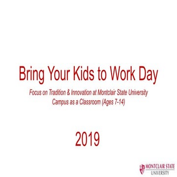 Bring Your Children to Work Day 2019 | PPTX