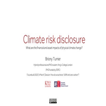 Climate risk disclosure: What are the financial and asset impacts of ...