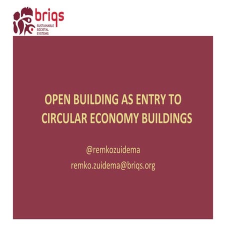 BRIQS Presentation at ETH Zurich 20150909 Open Building Congress | PPT