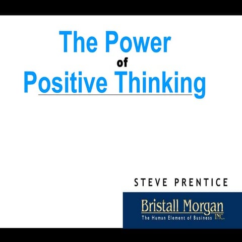 Positive thinking | PPTX