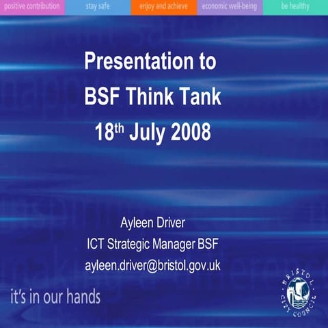 Naace: BSF Think Tank Bristol LA | PPT | Education