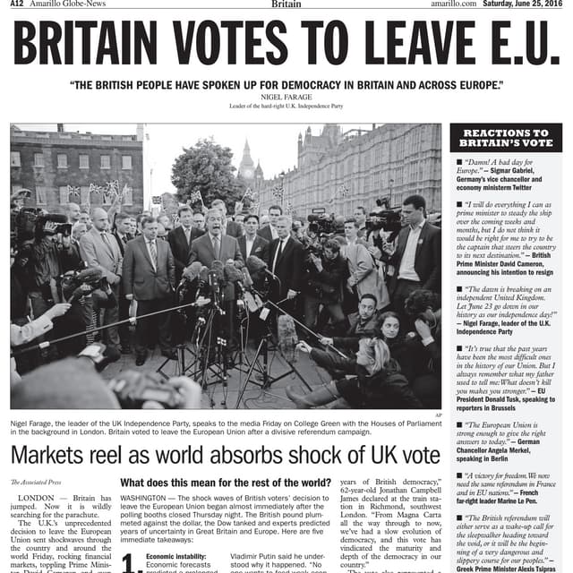 Brexit - A risk with real opportunity or a leap of faith into the abyss ...
