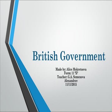 British Government | PPT | Elections | Politics