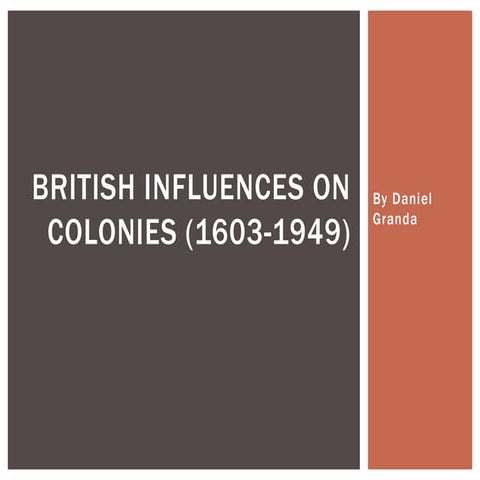 British Influence on Colonies | PPT