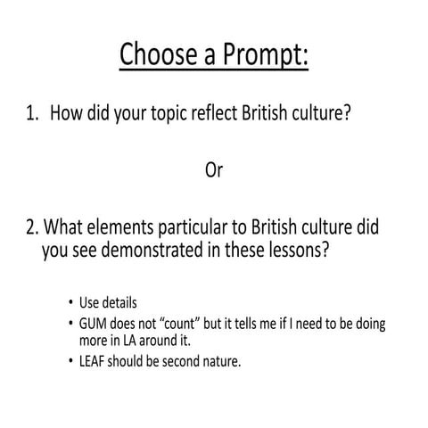 British Culture Through Things | PPTX