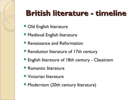 Ages of English Literature | PPT