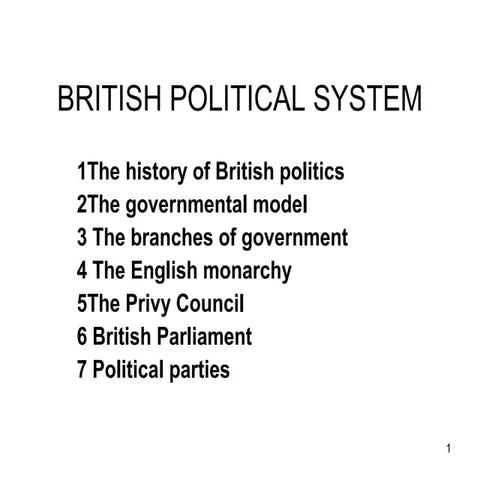 1 uk political system | PDF