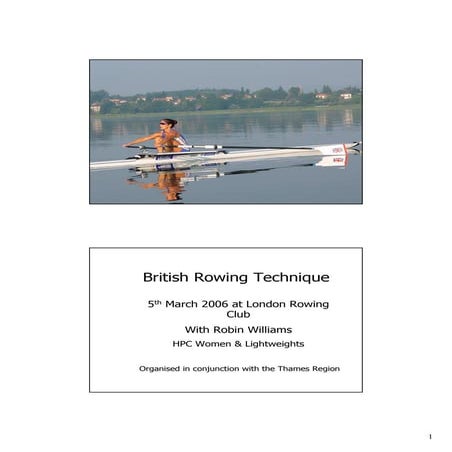 British rowing technique slides | PDF | Rowing | Sports