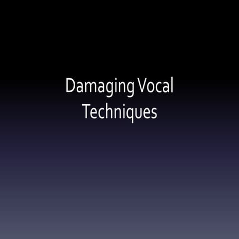 Vocal technique course | DOCX