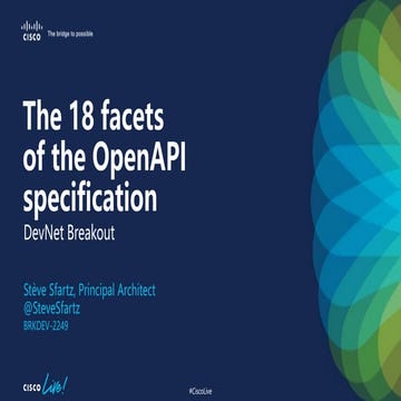 18 facets of the OpenAPI specification - Cisco Live US 2023 | PPTX