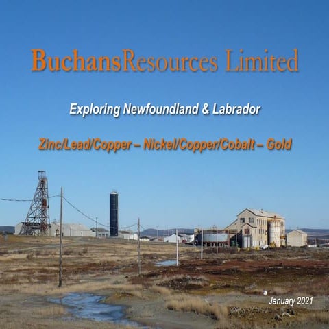 Buchans Resources - Investor Presentation - January 2021 | PDF