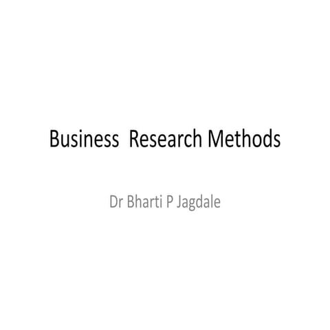 Business Research Method | PPT