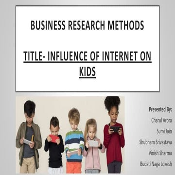 Influence of Internet on Kids | PPTX
