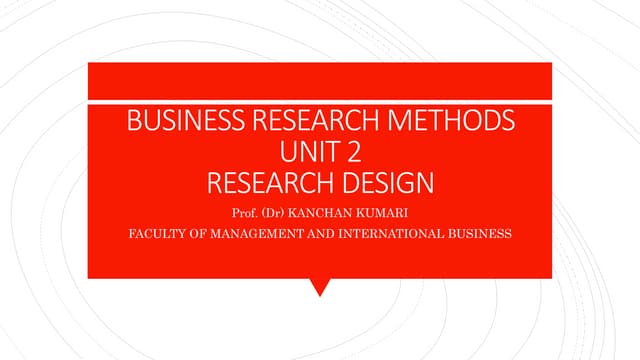Exploratory Research Design | PPTX