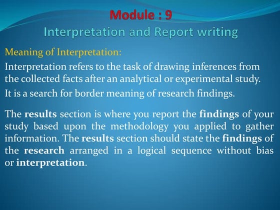 Research methodology interpretation | PPT
