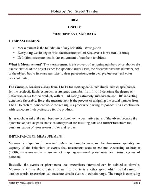 Business Research Methods Unit 1 notes | PDF