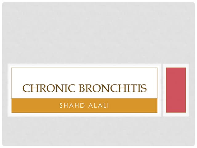 Bronchitis | PPT
