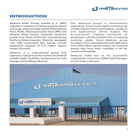 Roof and Wall Panels By Metecno (India) Private Limited | PDF