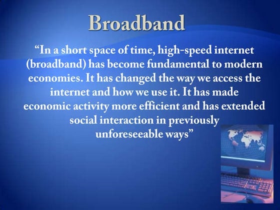 broadband technology | PPTX | Internet | Computing