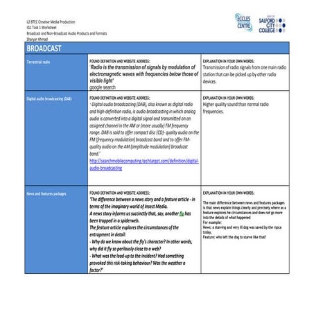 Broadcast and non-broadcast_audio_products_and_formats_worksheet_ig1 ...