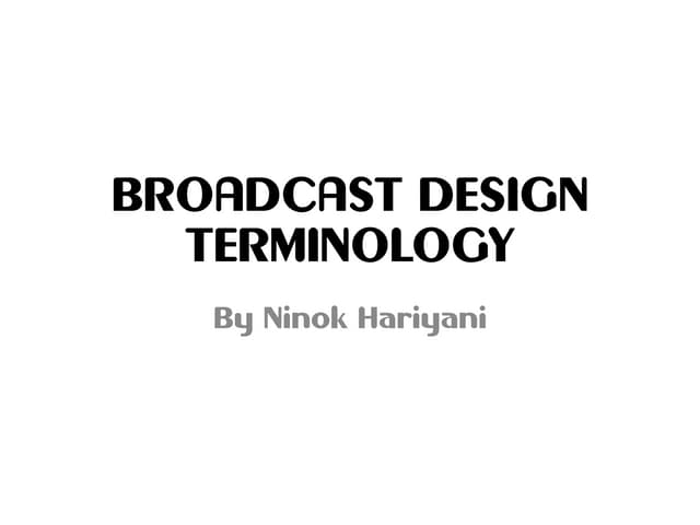 Radio broadcasting and scriptwriting | PPTX