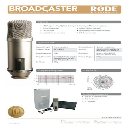 Rode Broadcaster brochure | PDF