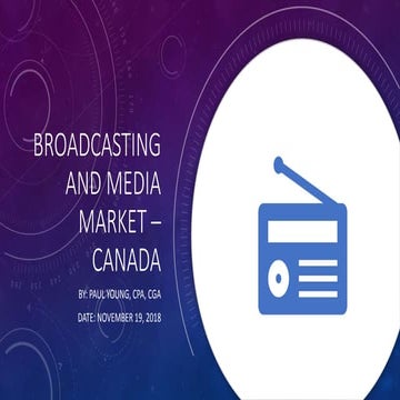 Broadcasting and Media - What is happening | PPTX