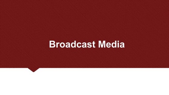 Broadcast media radyo | PPTX