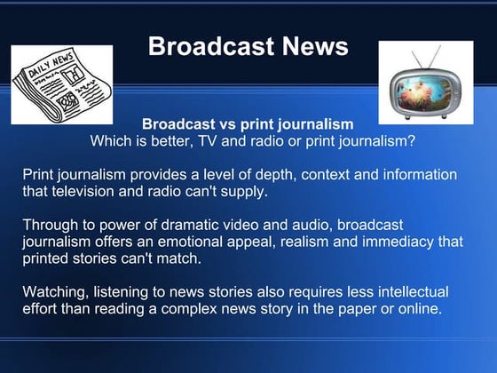 COMM 118 - Writing for a VOSOT (Broadcast Journalism) | PPT