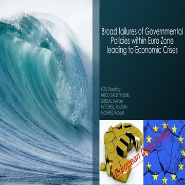 Broad Failures of Governmental Policies within Euro Zone Leading to ...