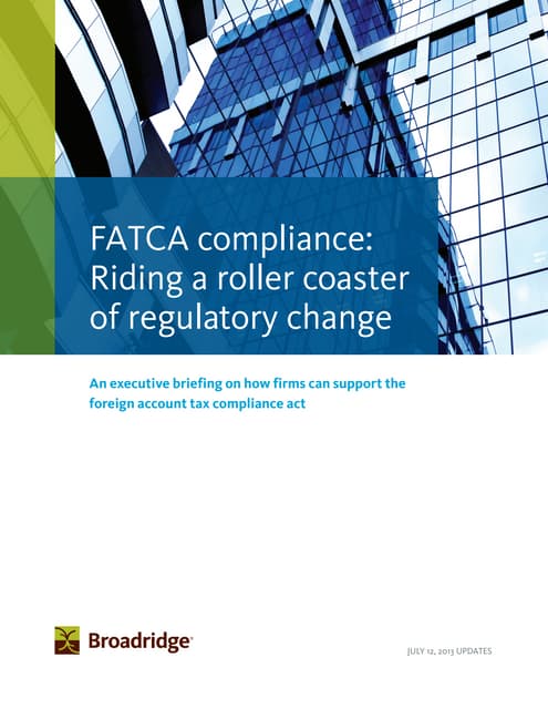 FATCA | PDF | Business Accounting & Finance | Business