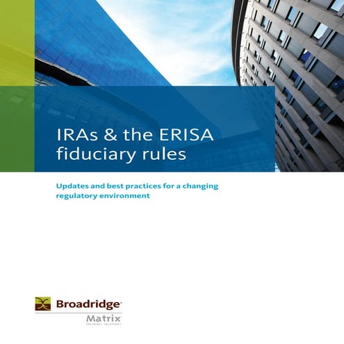 IRAs & the ERISA Fiduciary Rules | PDF