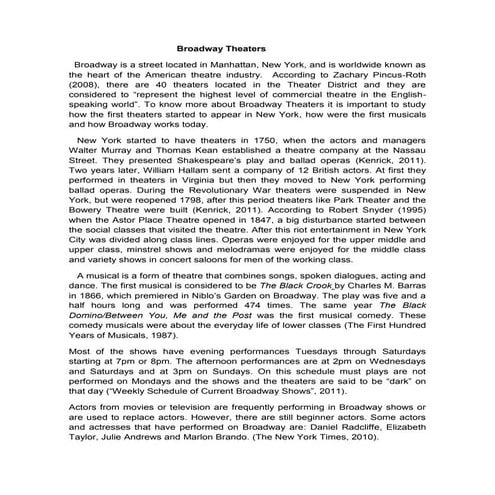 Broadway theaters apa (1) (1) | DOCX