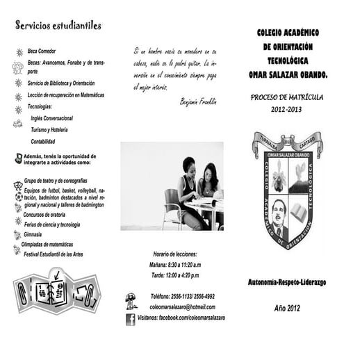 Panfleto informativo CTP Purral | PDF