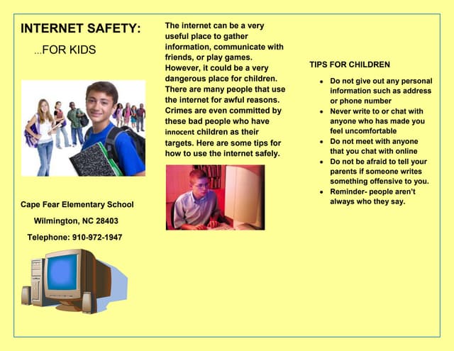 Internet Safety for Children Powerpoint | PPT