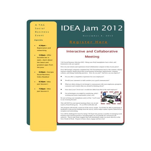 IDEA Jam 2012 | PDF | Web Conferencing | Computer Software and Applications