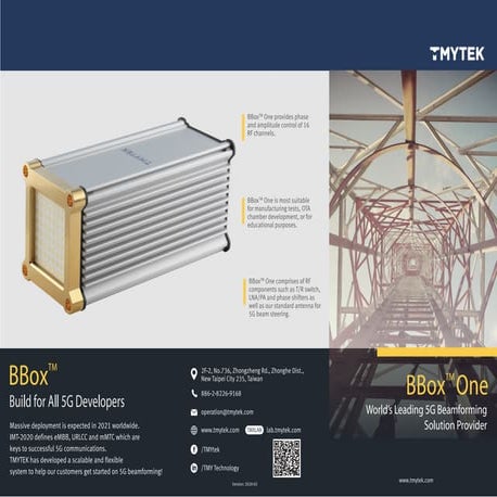 TMYTEK Brochure: BBox One | PPT