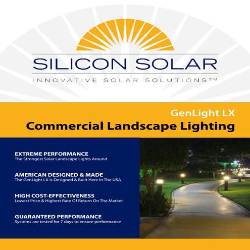 Silicon Solar Brochure - GenLight LX Commercial Solar Landscape ...