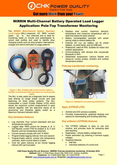 Transformer monitor and logger | PDF
