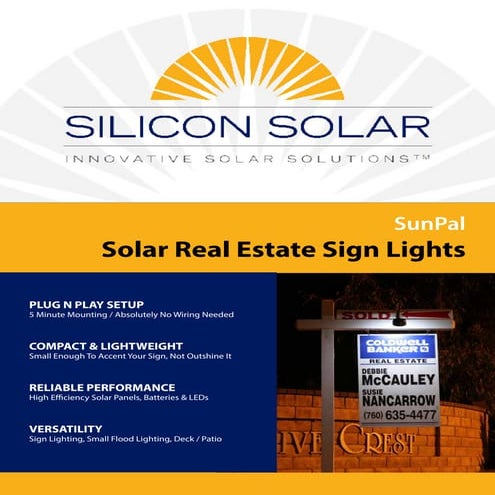 Silicon Solar Brochure - GenLight 2X Commercial Solar Sign & Flood ...