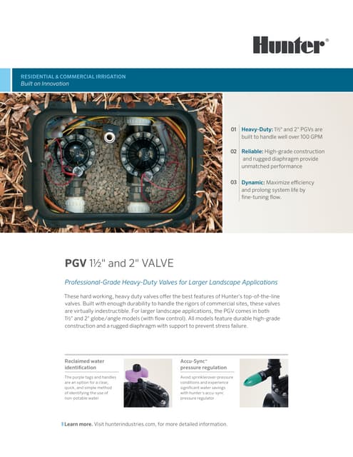 Hướng-dẫn-tháo-lắp-van-điện-tử-Hunter-PGV | PDF