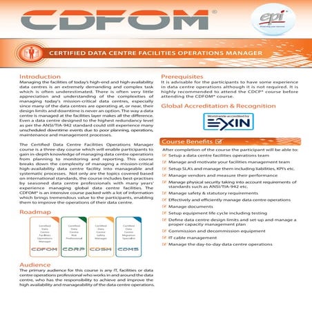CERTIFIED DATA CENTRE FACILITIES OPERATIONS MANAGER | PDF