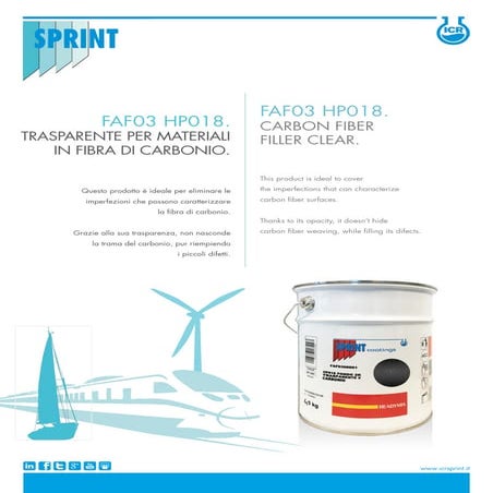 ICR SPRINT FAF03 HP018: Trasparente per materiali in fibra di carbonio ...