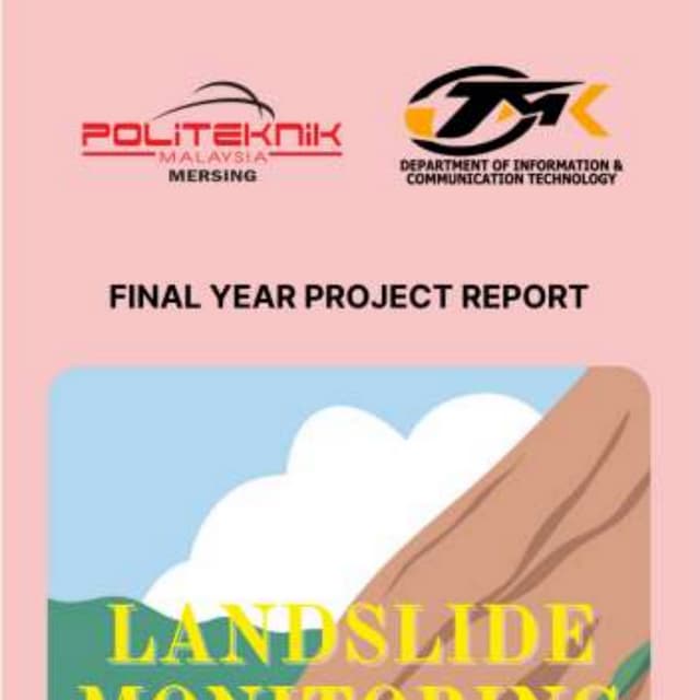 Landslide Monitoring And Alert System Final Year Project Brochure Pptx