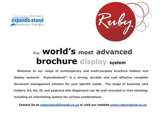 Brochure holders & display systems | PPT