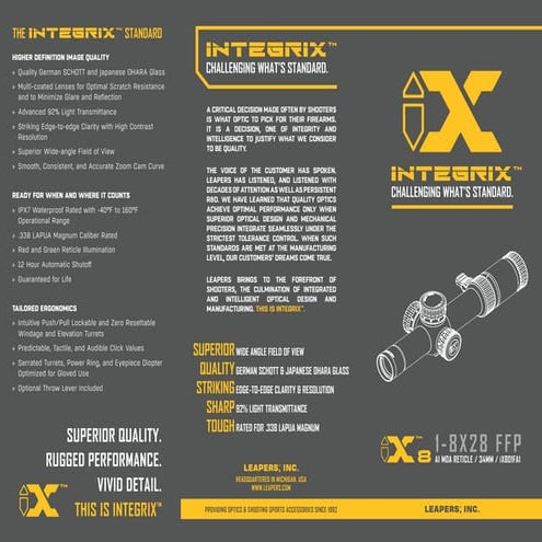 Brochure | Integrix iX8 1-8x28 | Optics Trade | PDF