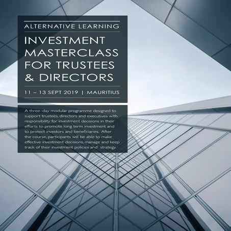 Investment Masterclass for Trustees & Directors | PDF | Business Accounting & Finance | Business