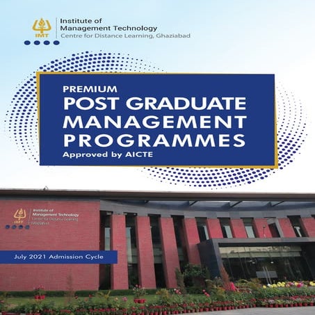 IMT CDL's PGDM Programmes Are Structured With Non-Credited Foundation ...